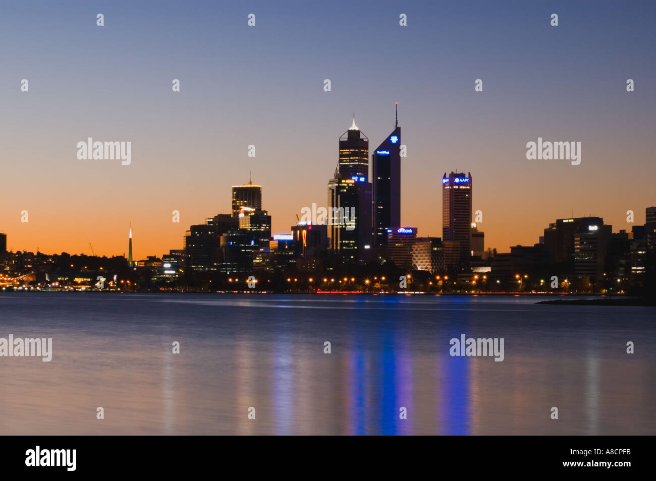 Western Australia Perth Central Business District Downtown skyline ...