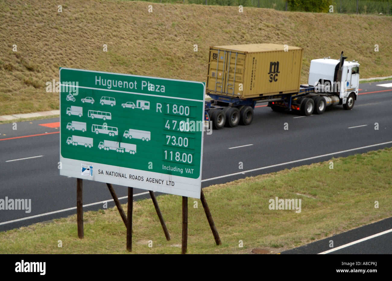 N1 highway north of Cape Town South Africa The Huguenot Plaza section a ...