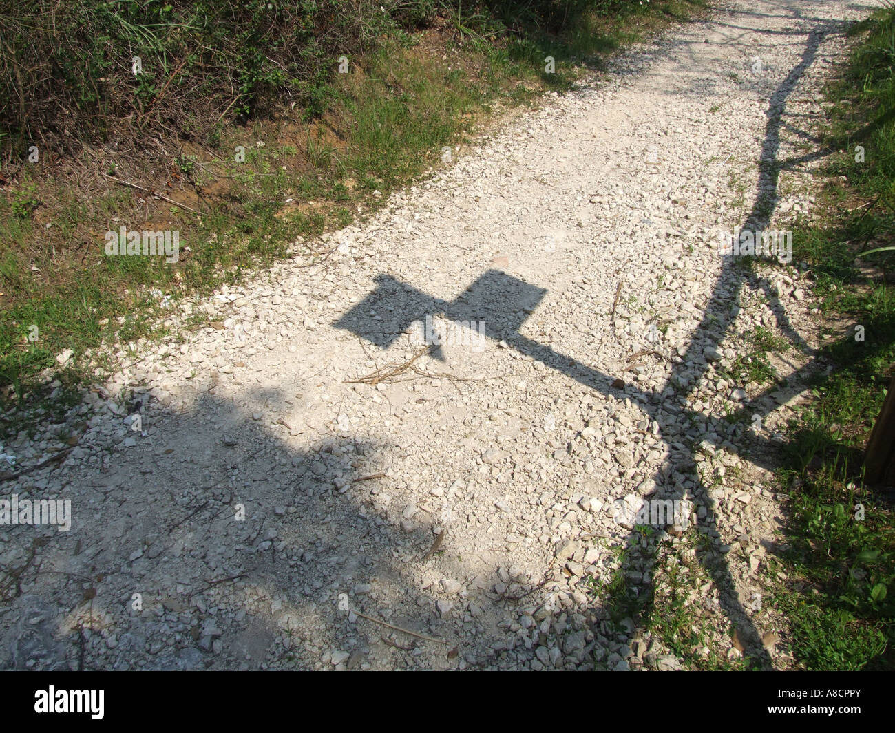 signs on public footpath Stock Photo - Alamy