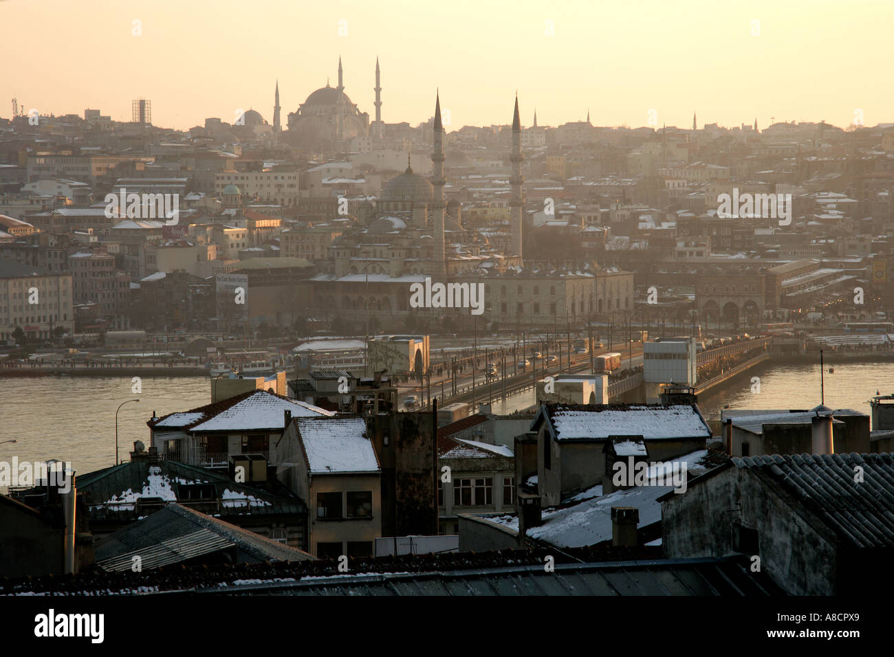 THE EUROPEAN SIDE OF ISTANBUL, TURKEY, AND THE GOLDEN HORN Stock Photo ...