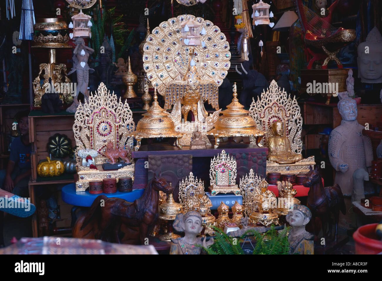 Thailand Bangkok Chatuchak Weekend Market Shop with traditional Thai ...