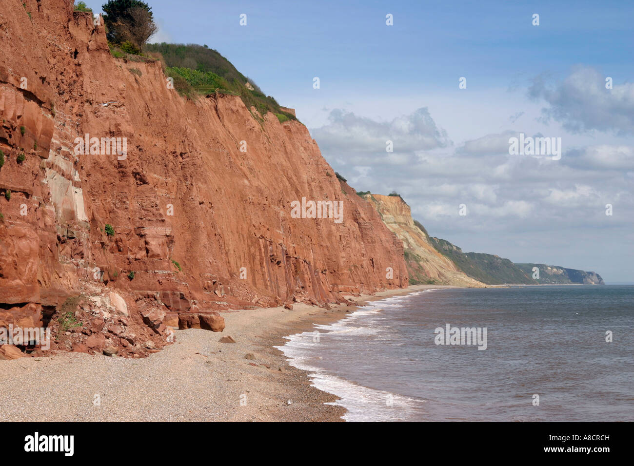 Red cliffs near sidmouth hi-res stock photography and images - Alamy