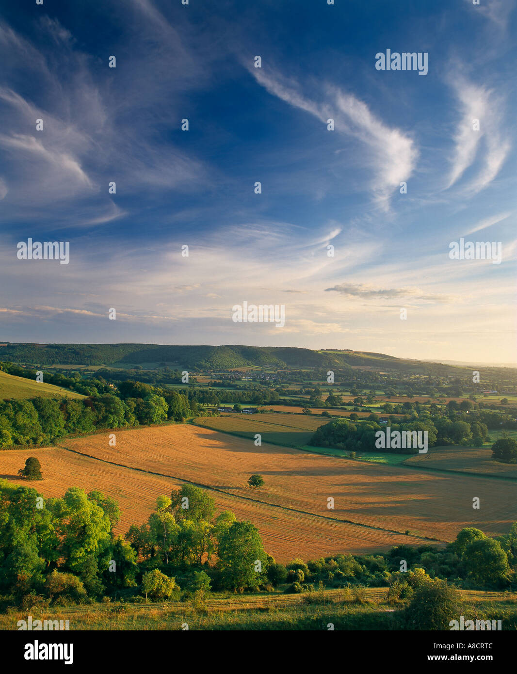 the Blackmore Vale from Hambledon Hill Dorset England UK Stock Photo ...