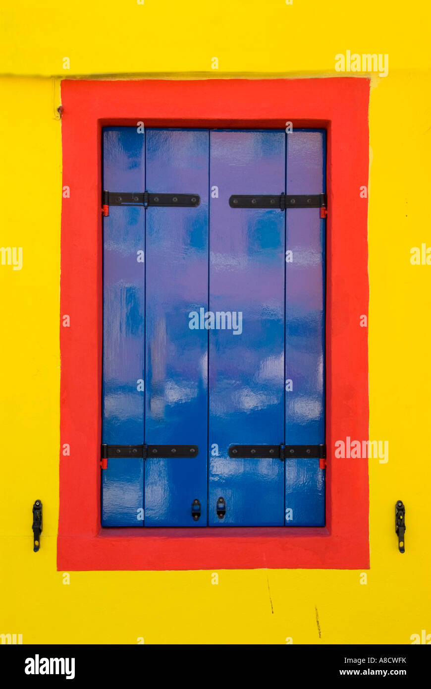 Colourful Italian window Stock Photo - Alamy