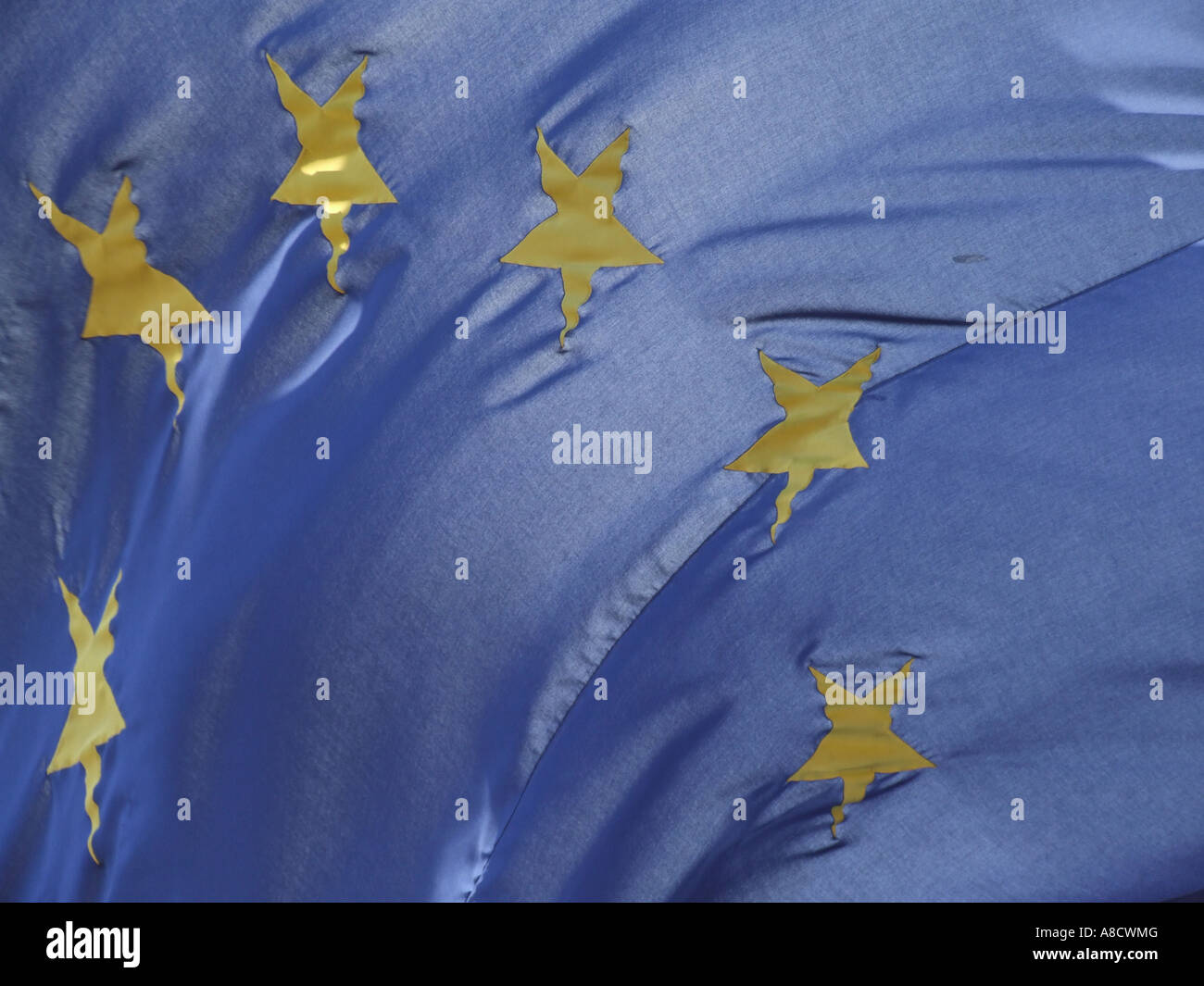 european union flag flying in the wind Stock Photo - Alamy