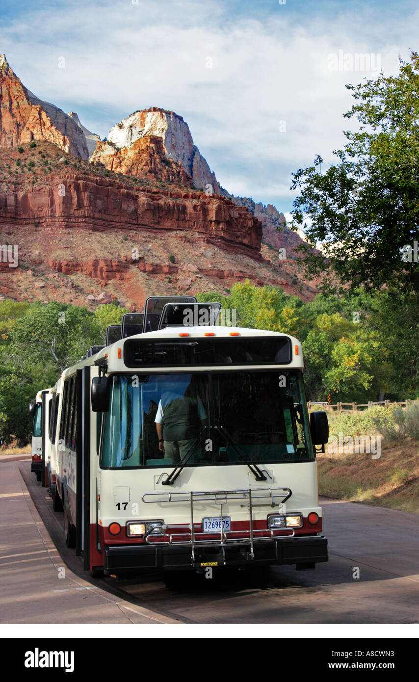 National Park Shuttle Bus Zion National Park Utah USA Stock Photo - Alamy