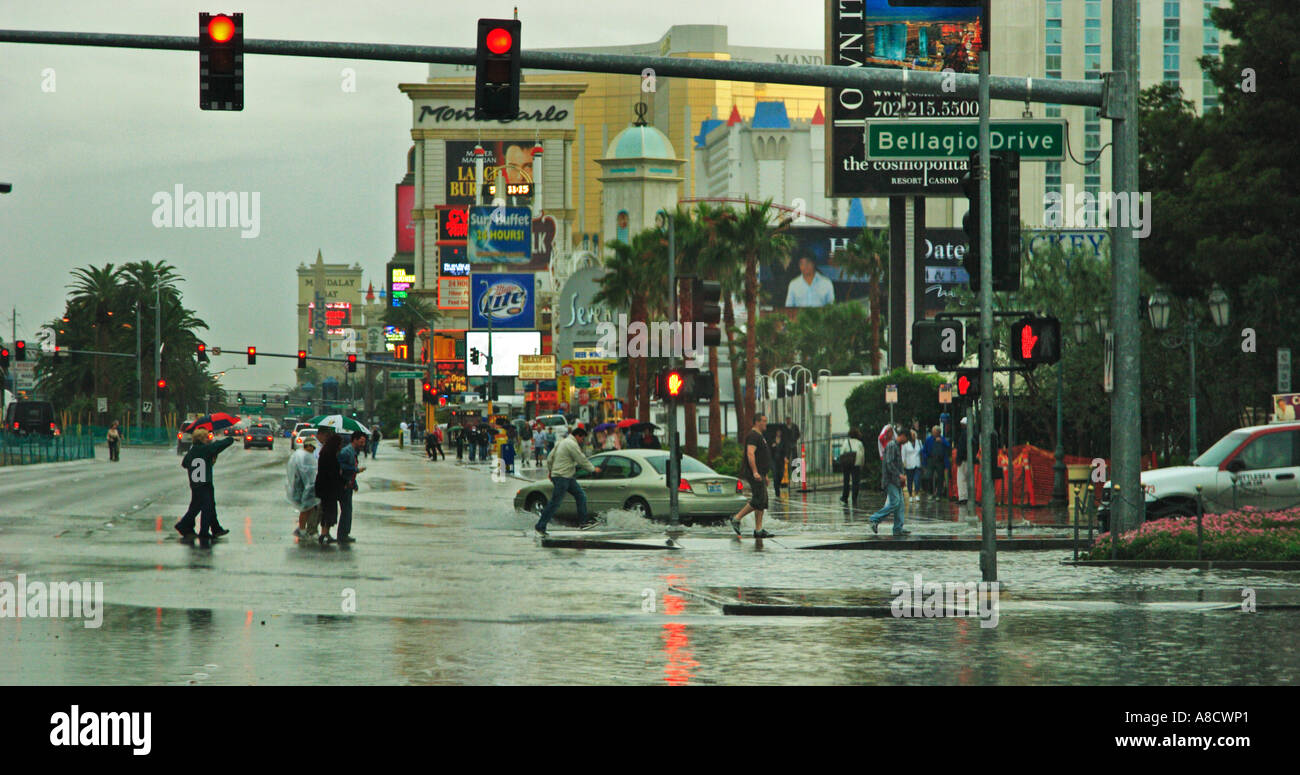 Flash Flood Storm the Strip Las Vegas Nevada USA Stock Photo - Alamy