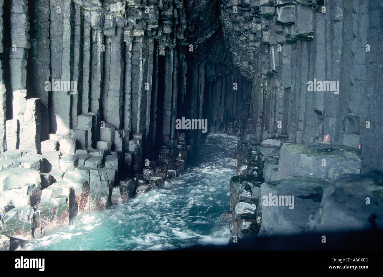 Inside of Fingals Cave Isle of Staffa Stock Photo - Alamy
