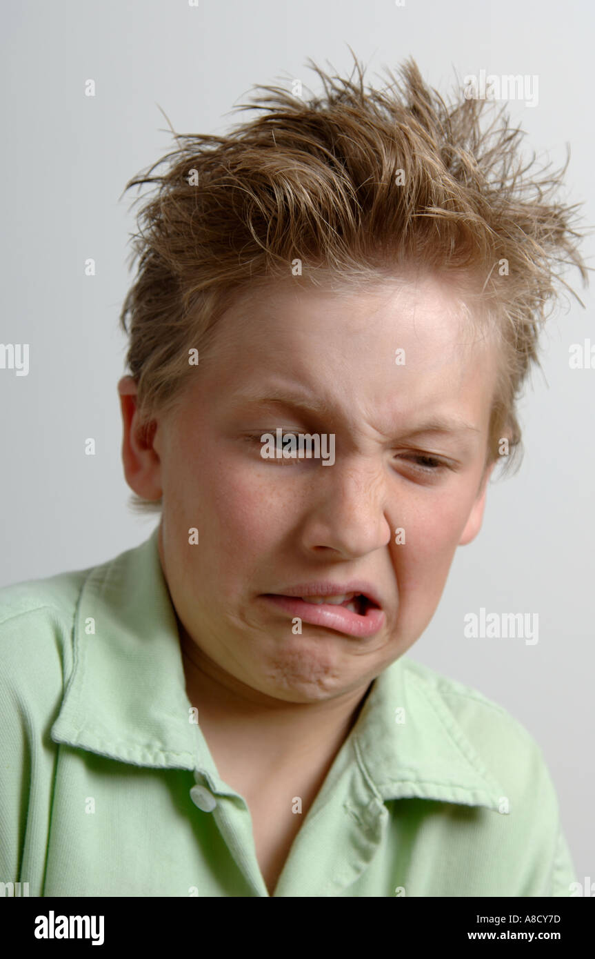 Kid making grossed out face hi-res stock photography and images - Alamy