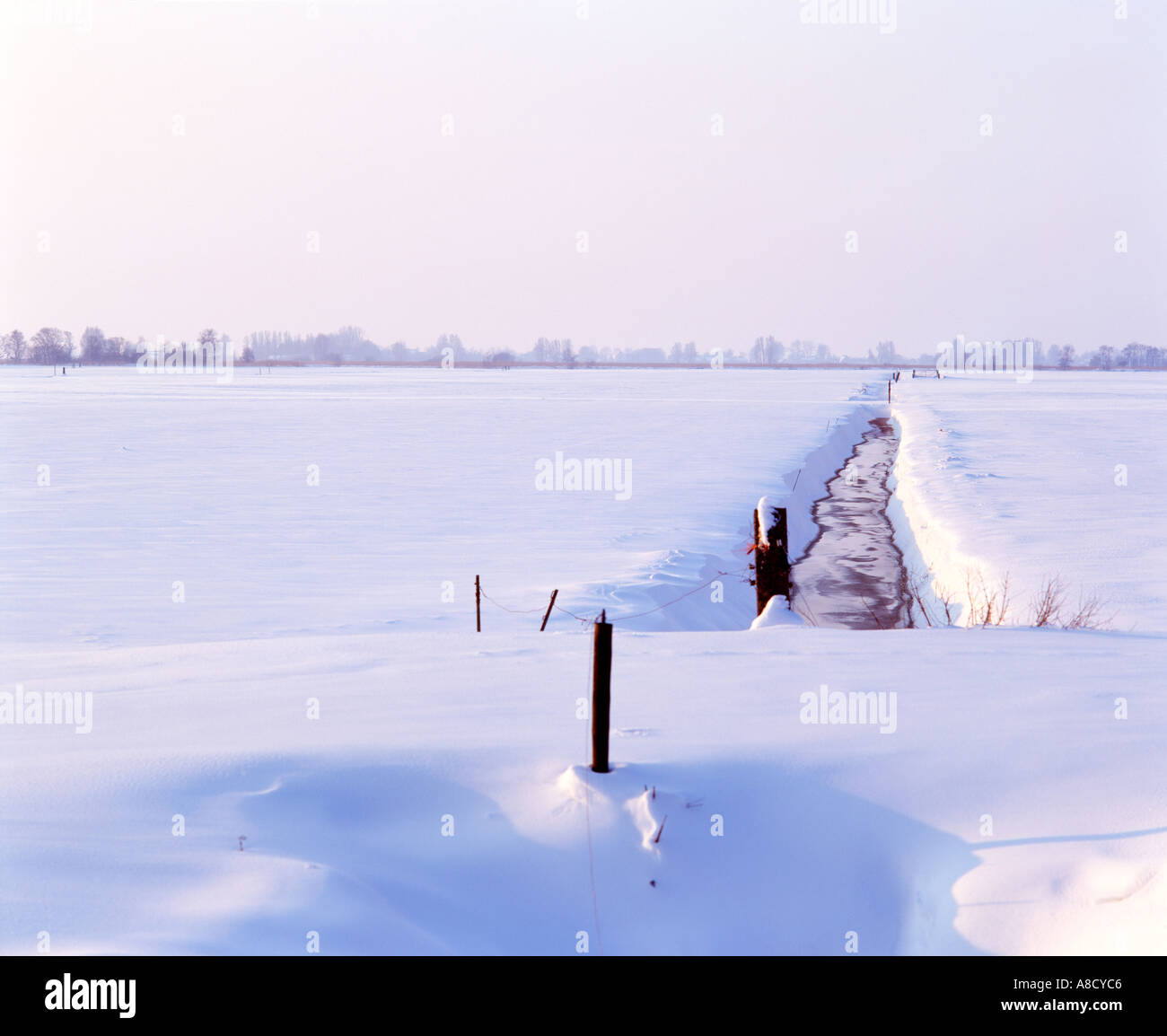 Winter scene in Friesland, The Netherlands Stock Photo - Alamy