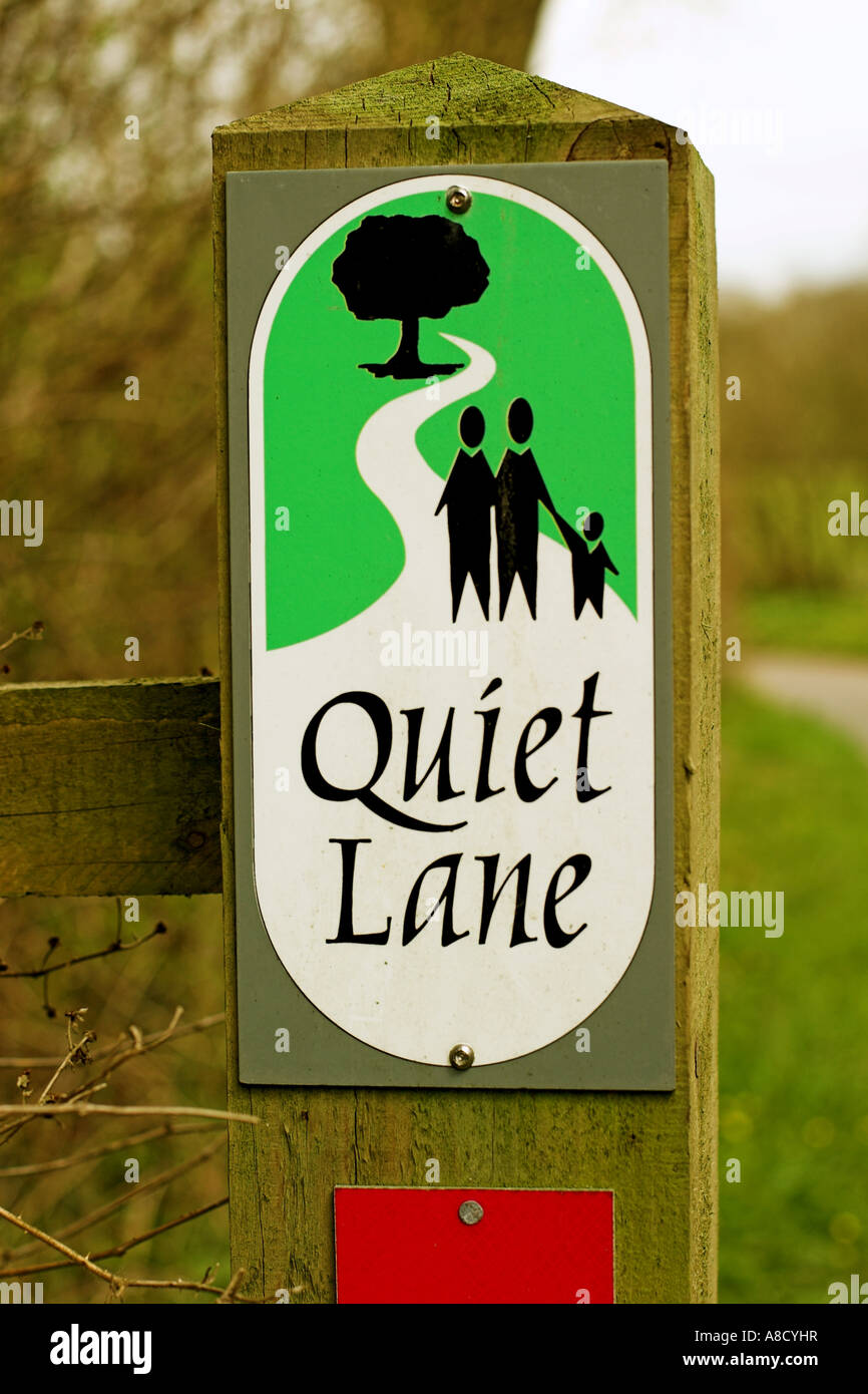 Quiet Lane Sign High Resolution Stock Photography and Images - Alamy