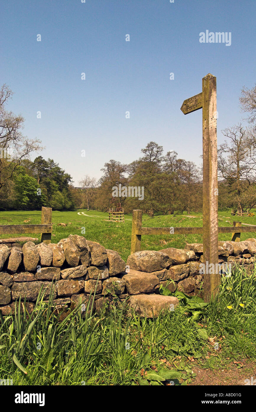Footpath fingerpost / Forest of Bowland / Lancashire / UK Stock Photo ...