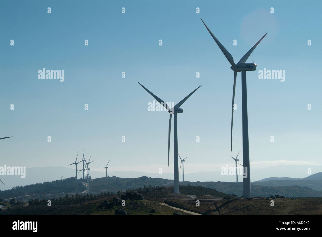 Wind farm in Portugal Stock Photo - Alamy