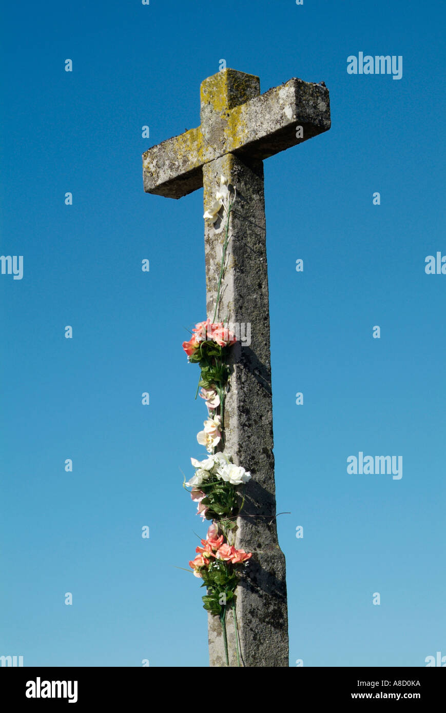 Stone cross in Portugal Stock Photo - Alamy