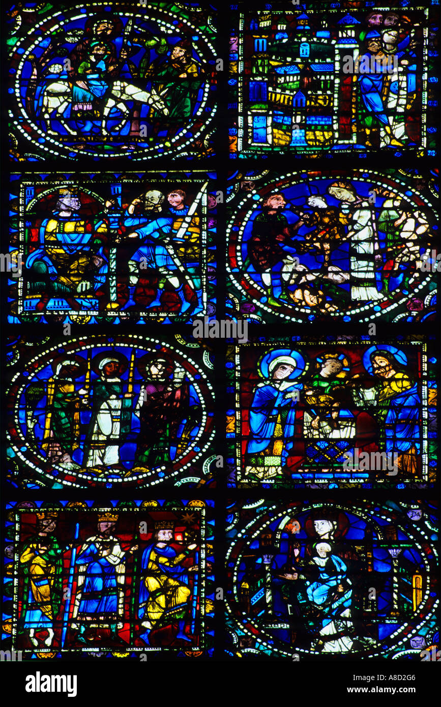 Chartres Cathedral medieval 12th 13th century Stained glass incarnation ...