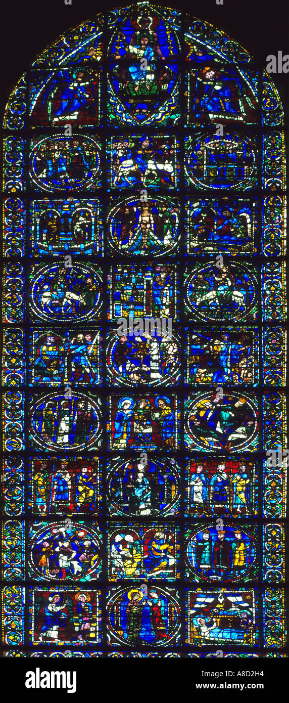 Chartres Cathedral medieval 12th and 13th century Stained glass ...