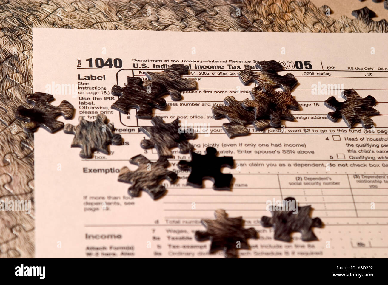 Tax form 1040 puzzle hi-res stock photography and images - Alamy