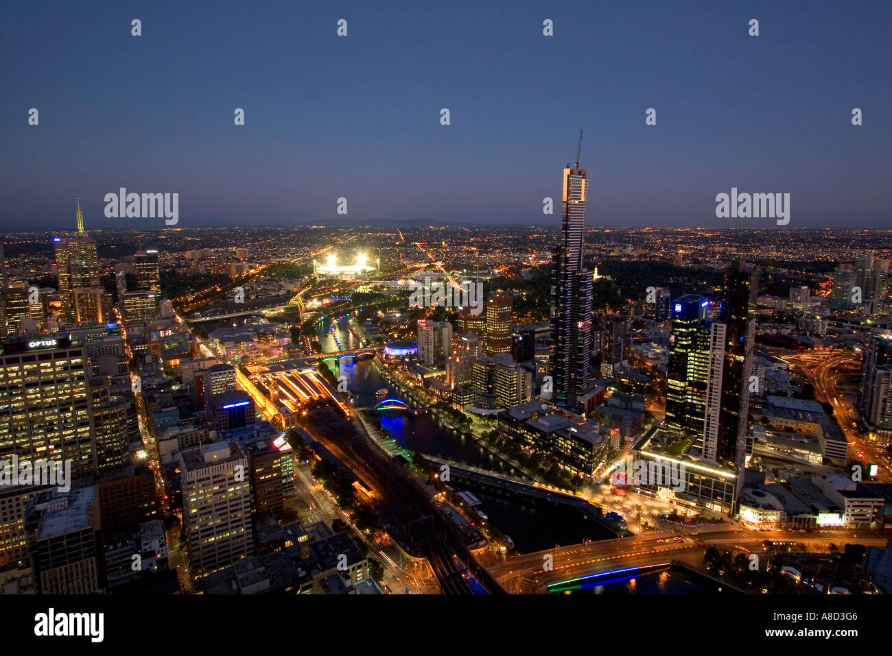 Aerial view of Melbourne during the 2006 Commonwealth Games Stock Photo ...