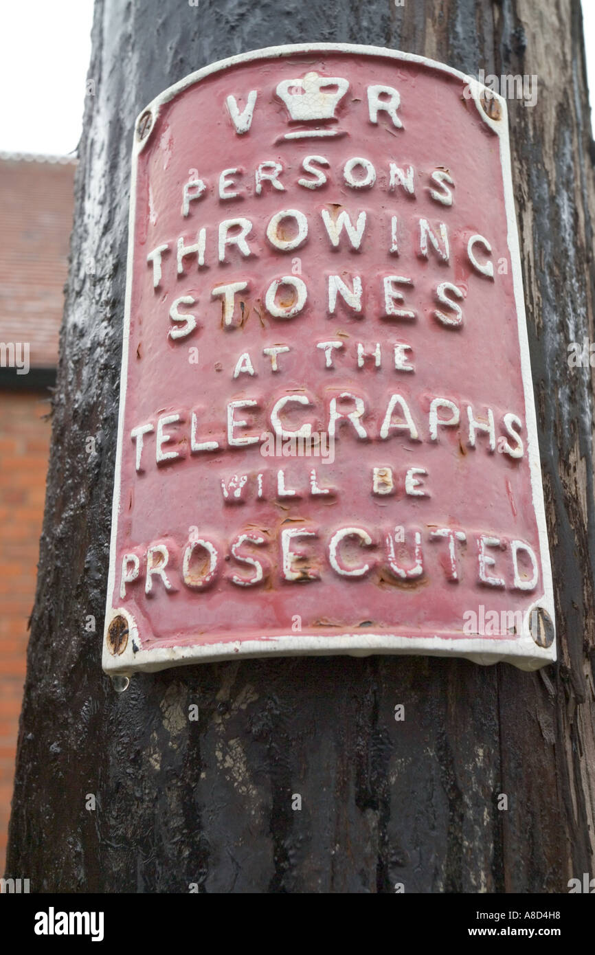 Victorian notice at Beamish Open Air Museum, County Durham Stock Photo ...