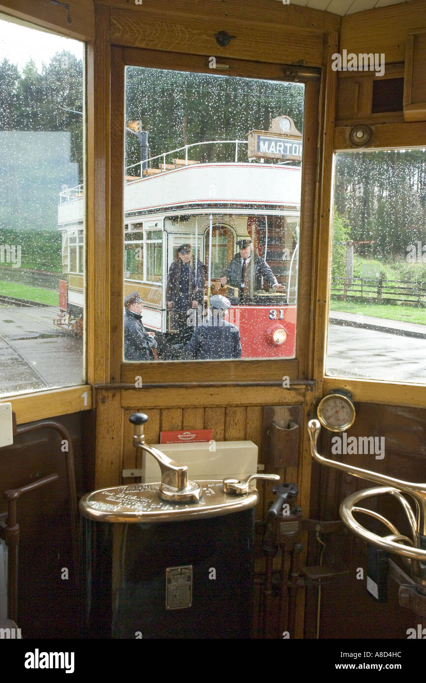 Old tram at Beamish Open Air Museum, County Durham Stock Photo - Alamy
