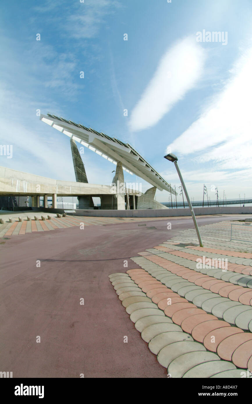 diagonal path pathway sunshade concrete building international congress ...