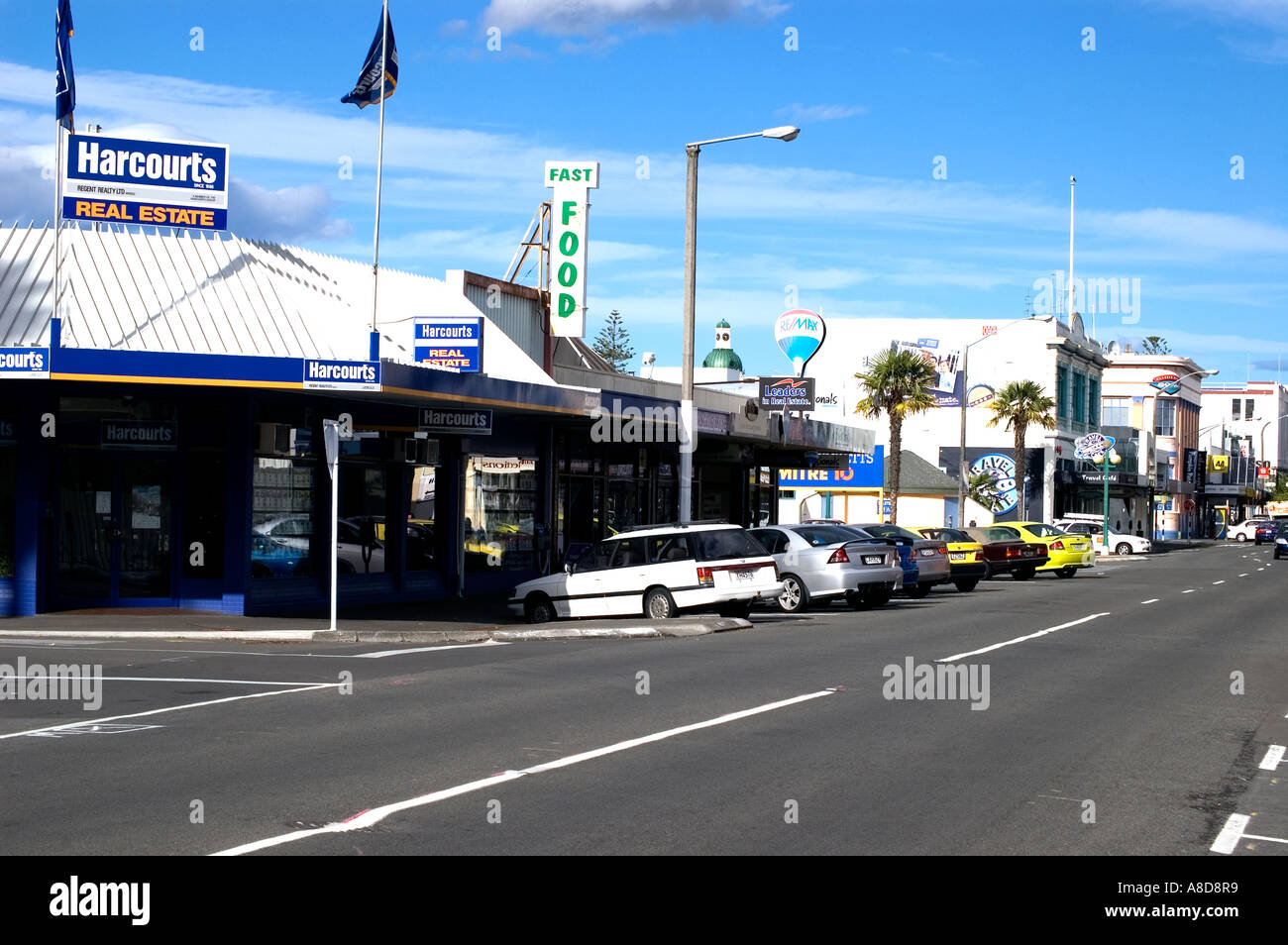 Street in Napier New Zealand Stock Photo - Alamy