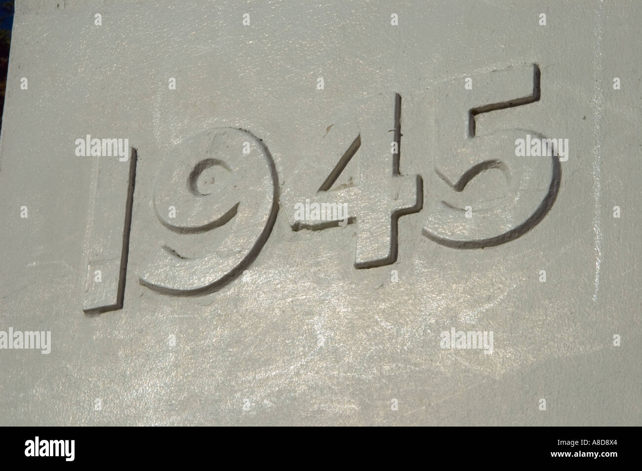 Figures 1945 to symbolise the end of the second world war ...
