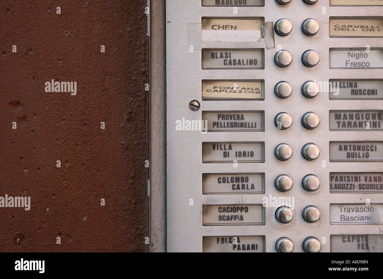 Door Buzzer in a complex Stock Photo - Alamy