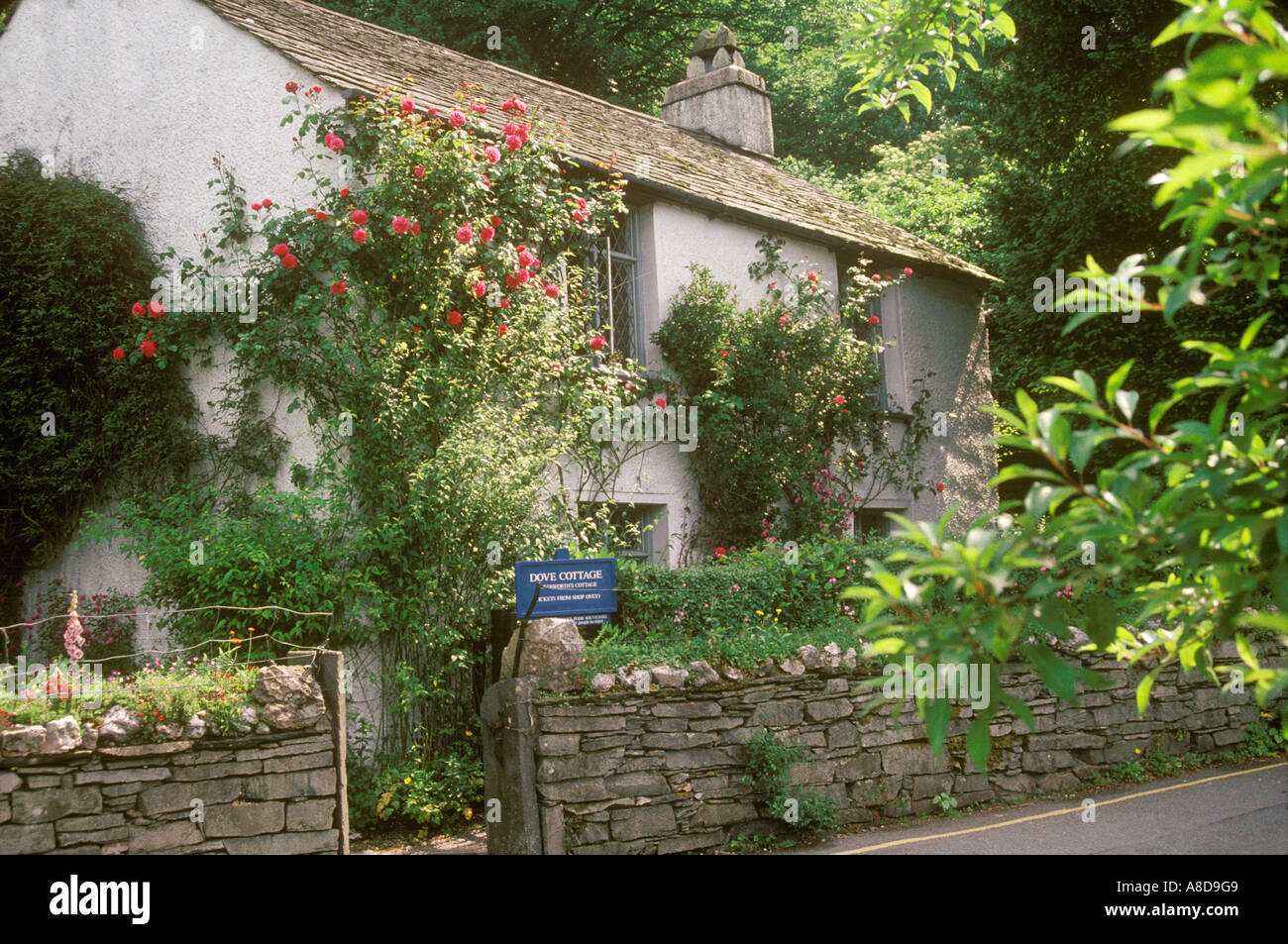 Dove Cottage, the home of William Wordsworth, at Grasmere, Cumbria ...
