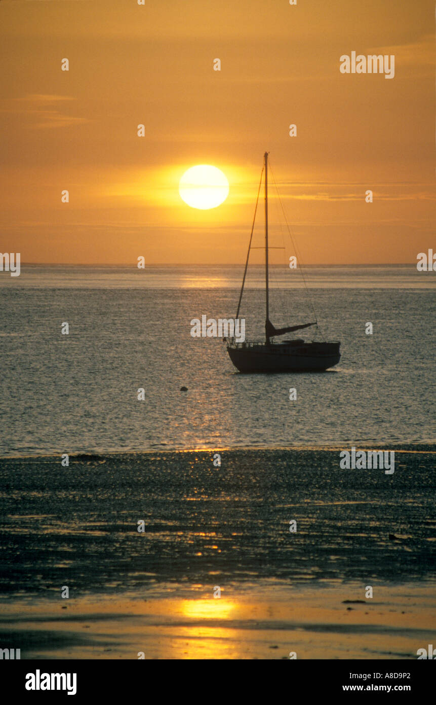 Sunset at Instow, Devon Stock Photo - Alamy
