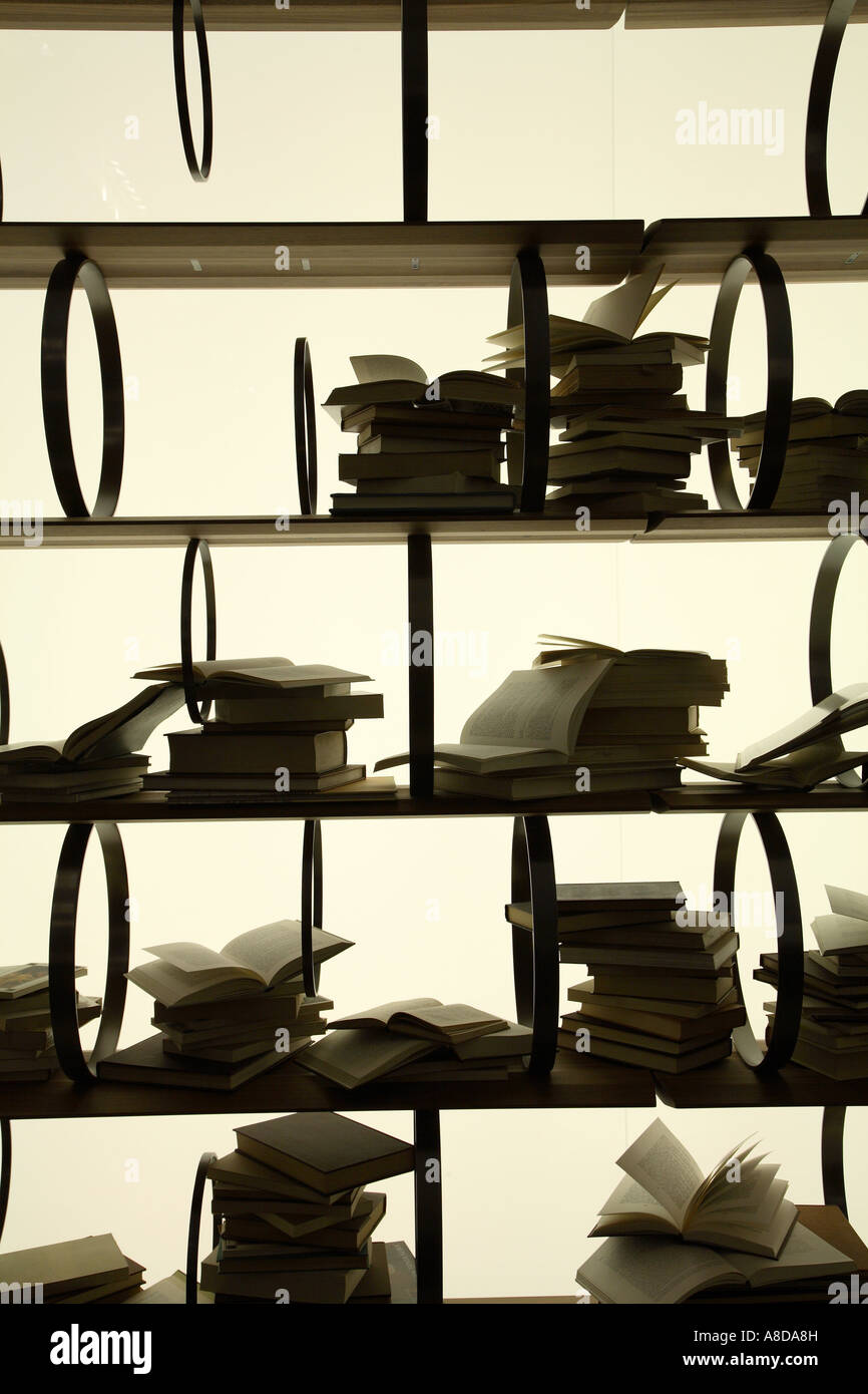 Stacks of books on shelves Stock Photo - Alamy
