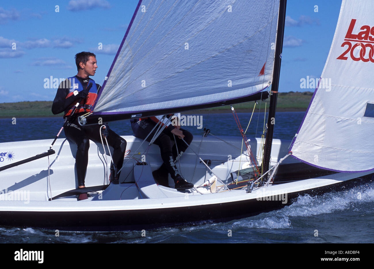 Sailing Laser class Stock Photo - Alamy