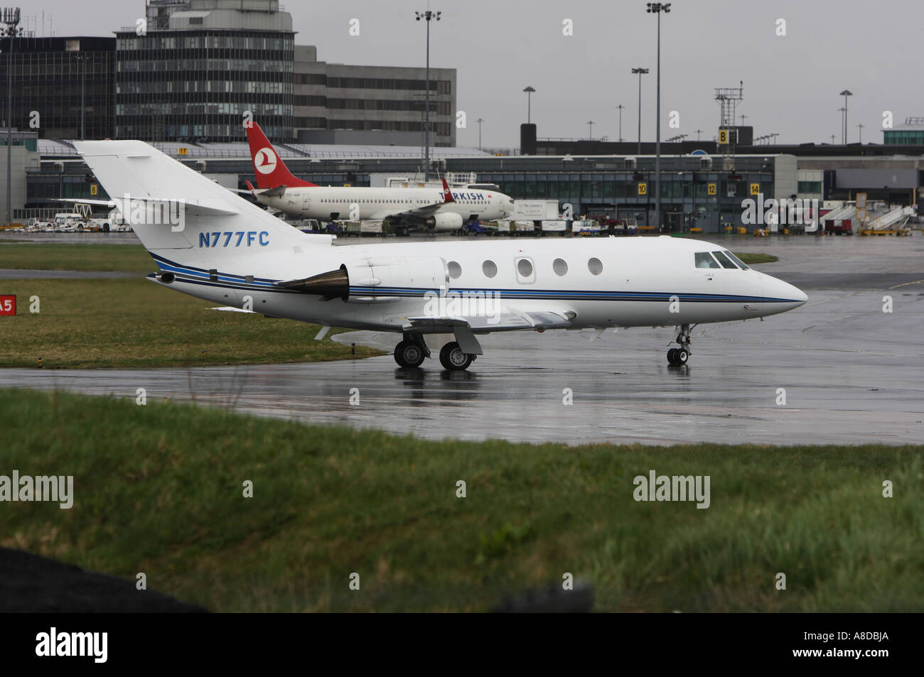 Business Jet biz jet at Manchester airport Stock Photo - Alamy