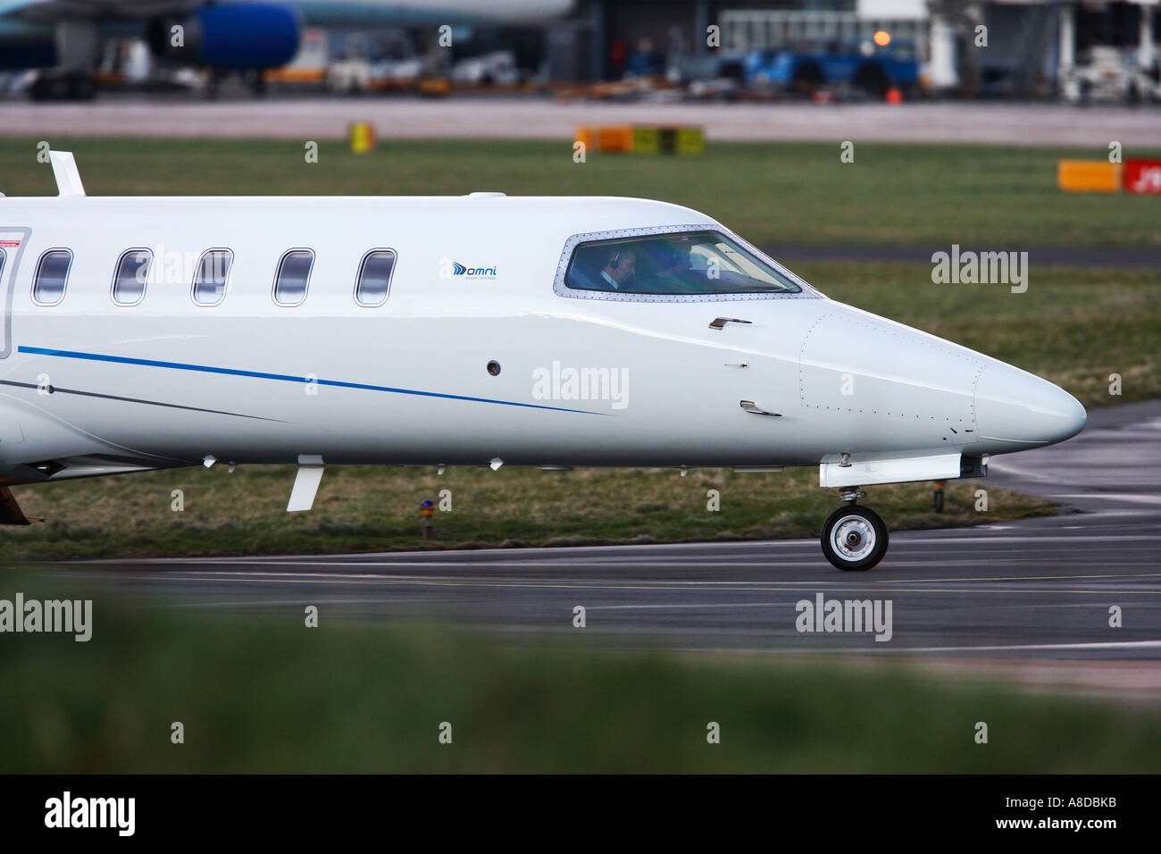 Business Jet biz jet at Manchester airport Stock Photo - Alamy