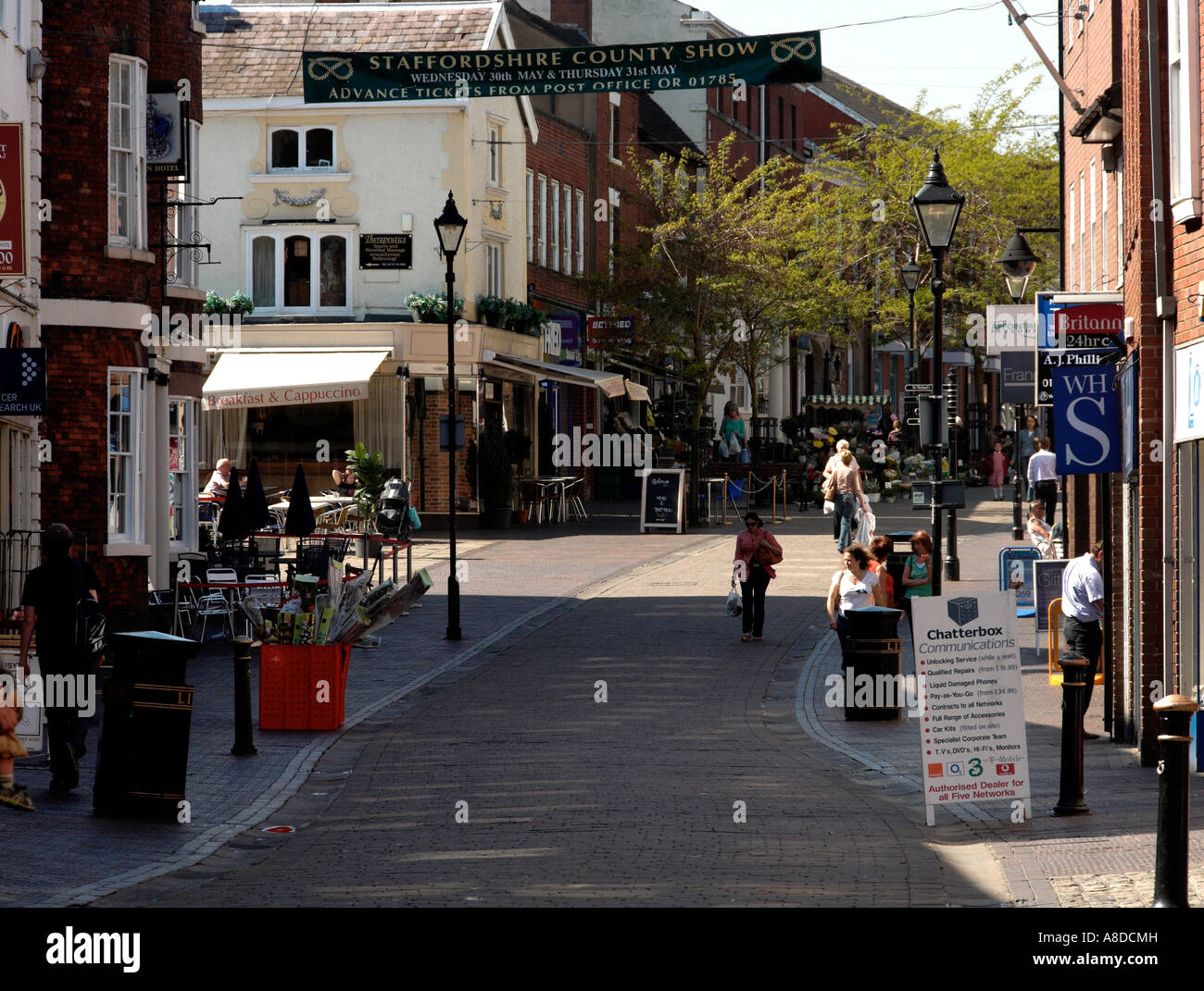 High Street Stone Staffordshire EDITORIAL USE ONLY Stock Photo - Alamy