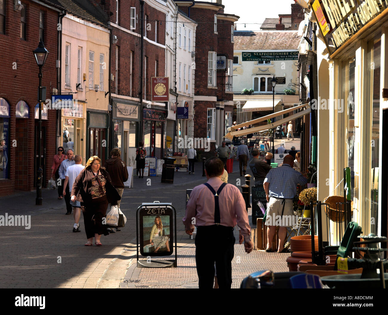High Street Stone Staffordshire EDITORIAL USE ONLY Stock Photo - Alamy