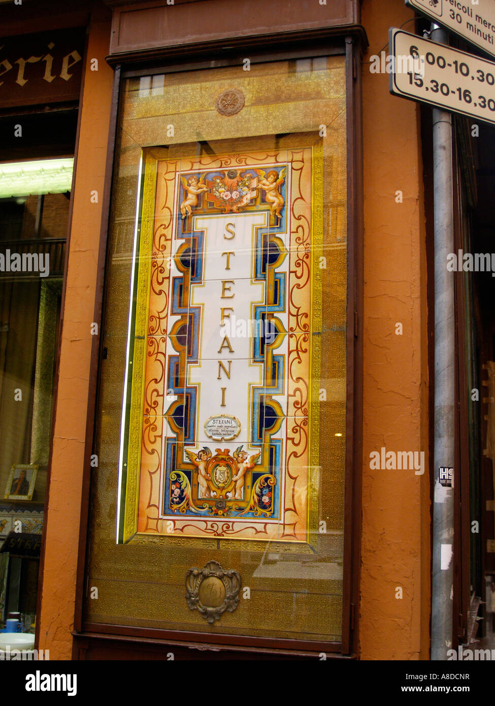 Ceramic shop sign Bologna Emilia Romagna Italy Stock Photo - Alamy