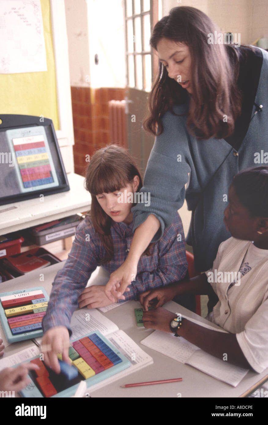 Primary school math class Stock Photo - Alamy
