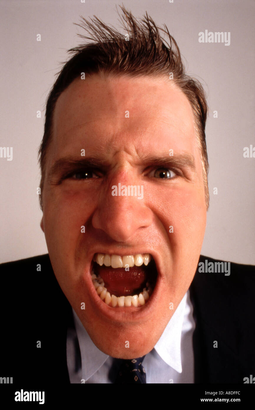 Man extreme angry man shouting hi-res stock photography and images - Alamy