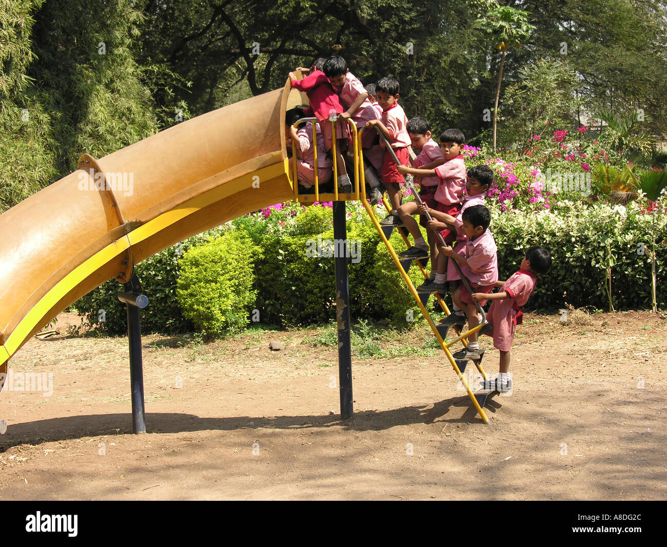 NMJ98659 School Children Playing at a Children Park Pune Maharashtra ...