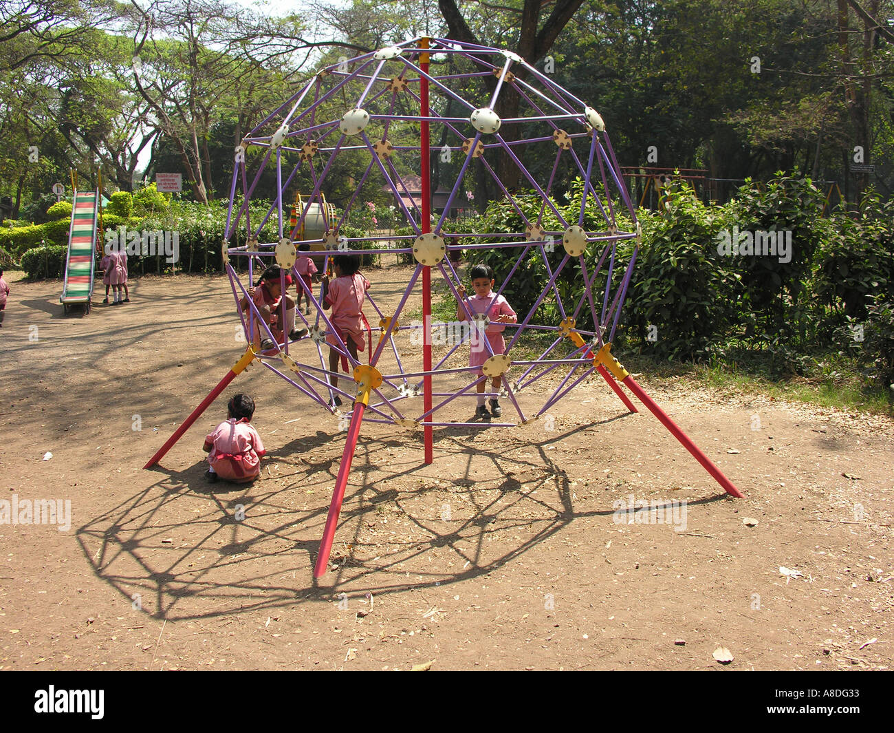 Indian Children Playing In The Playground