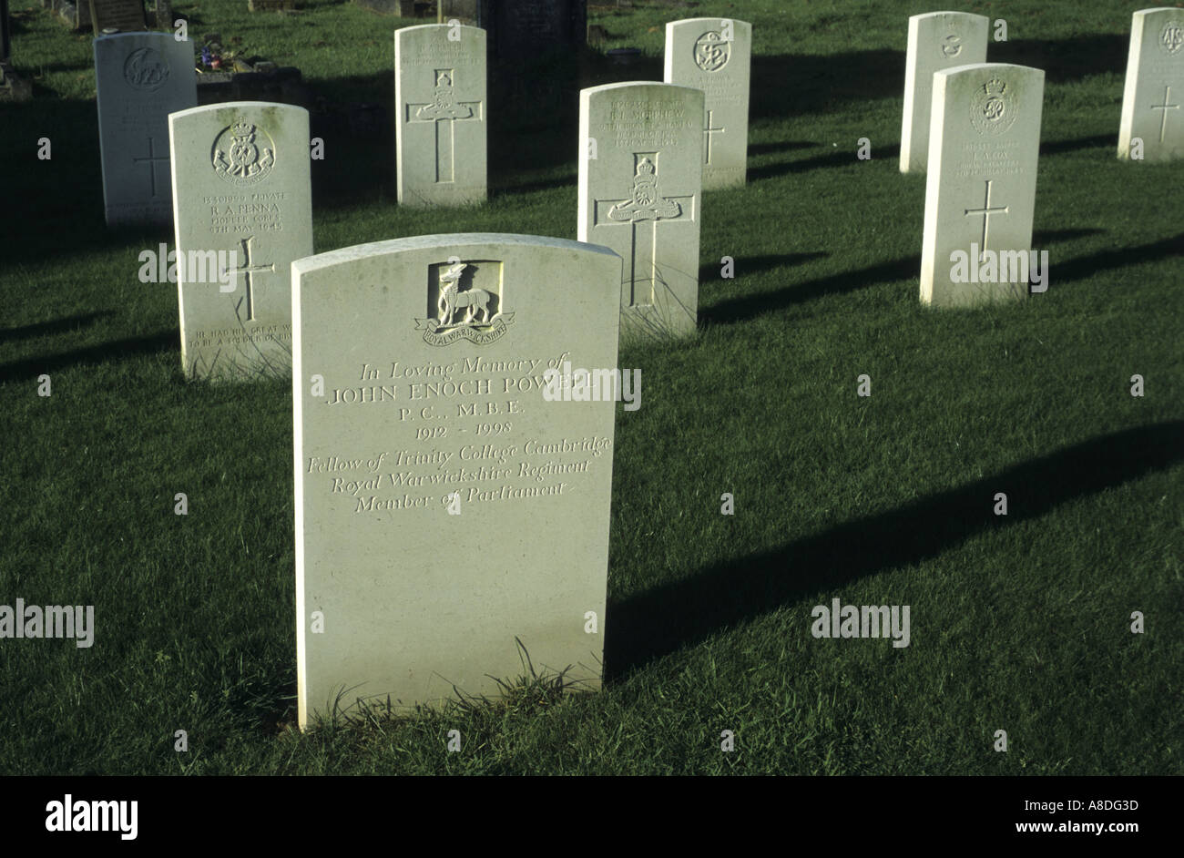Grave of Enoch Powell at Warwick Cemetery, Warwick, Warwickshire ...