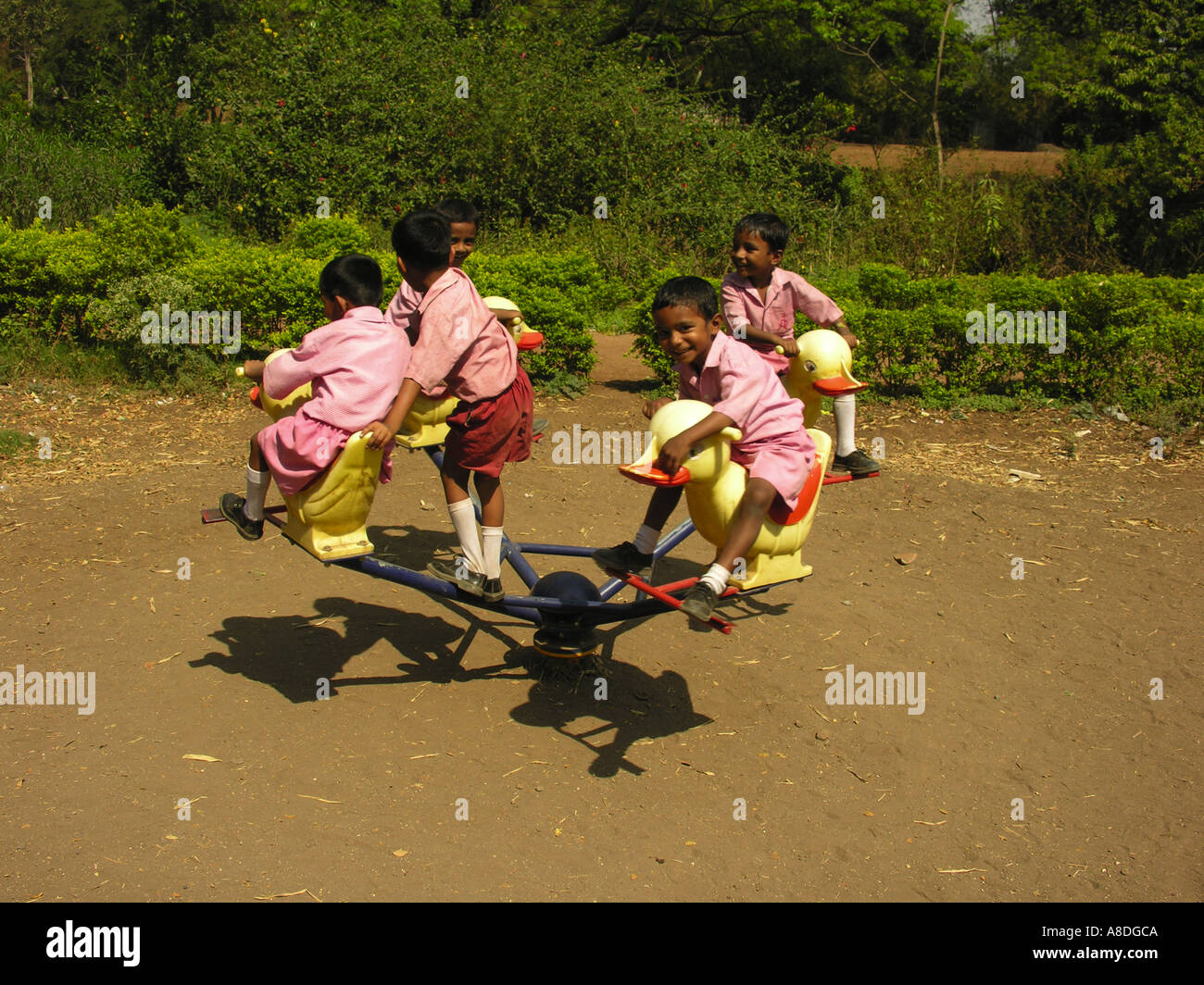 Indian School Children Playing