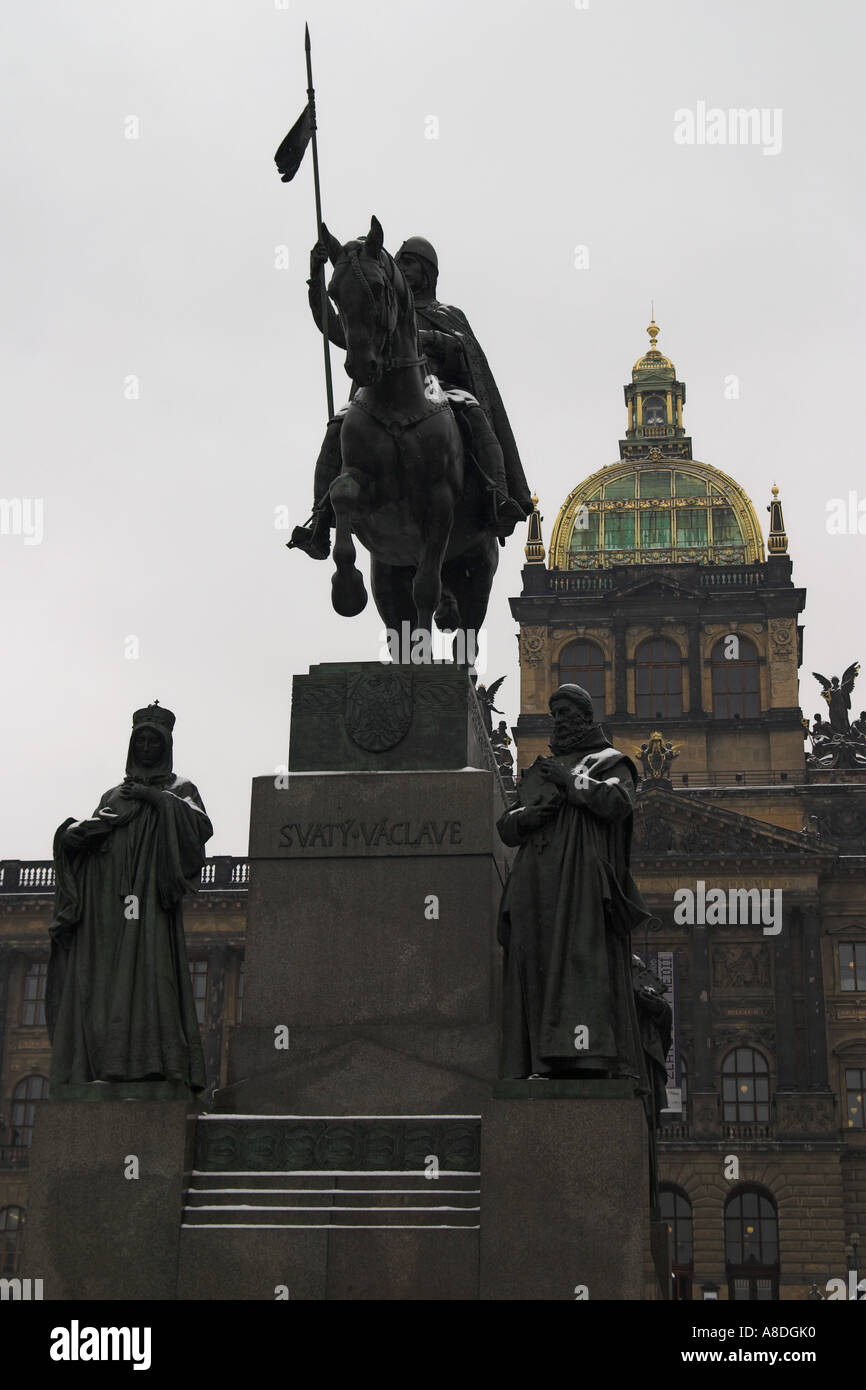 Stock photo king wenceslas statue in front national museum prague Stock ...