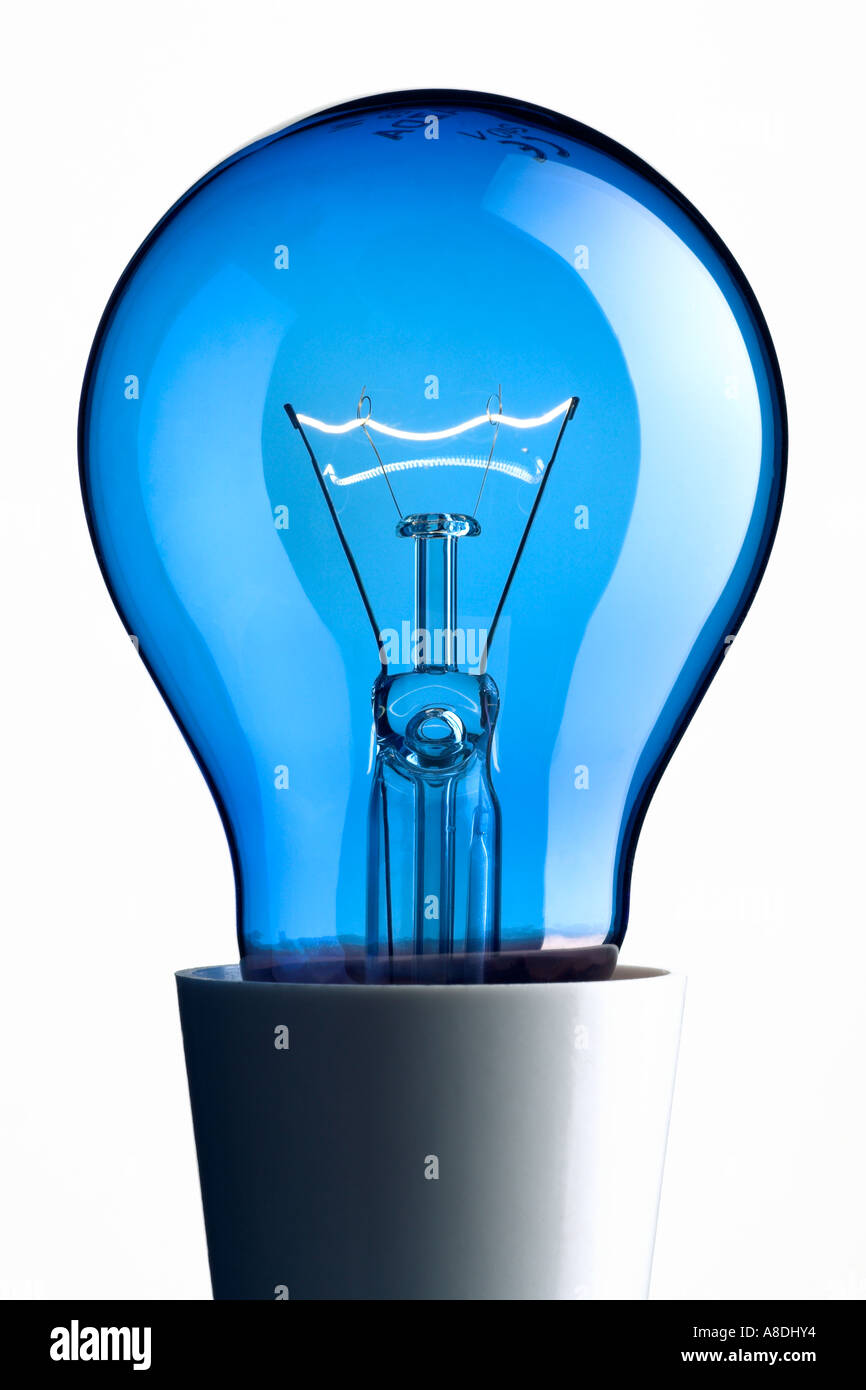 Blue daylight bulb Stock Photo - Alamy