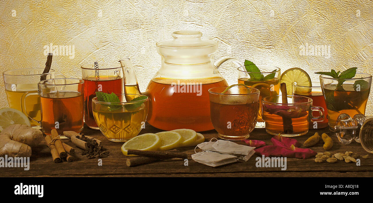 Herbs teas herbs spices detail hi-res stock photography and images - Alamy