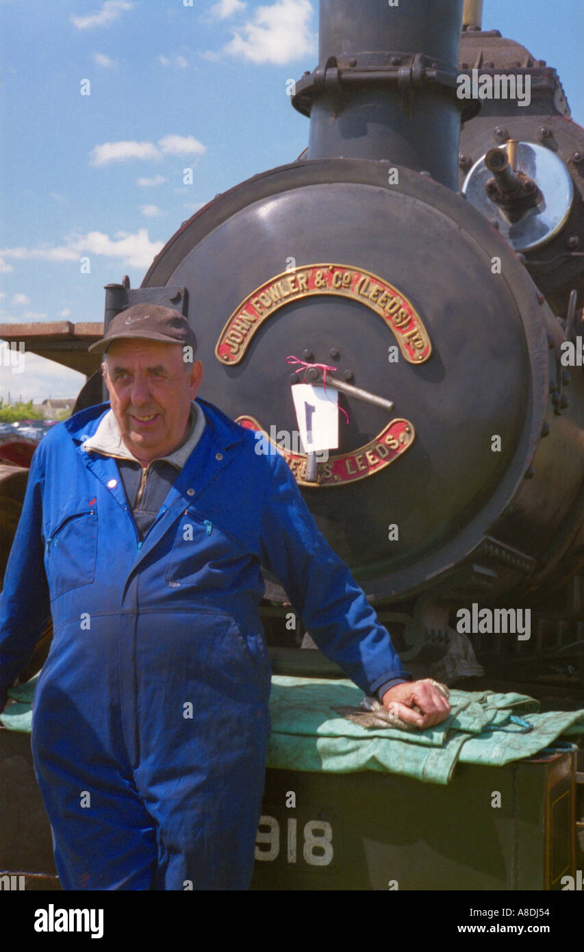 One man and his engine Stock Photo - Alamy