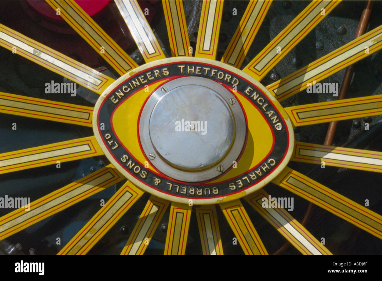 Traction engine wheel Stock Photo - Alamy