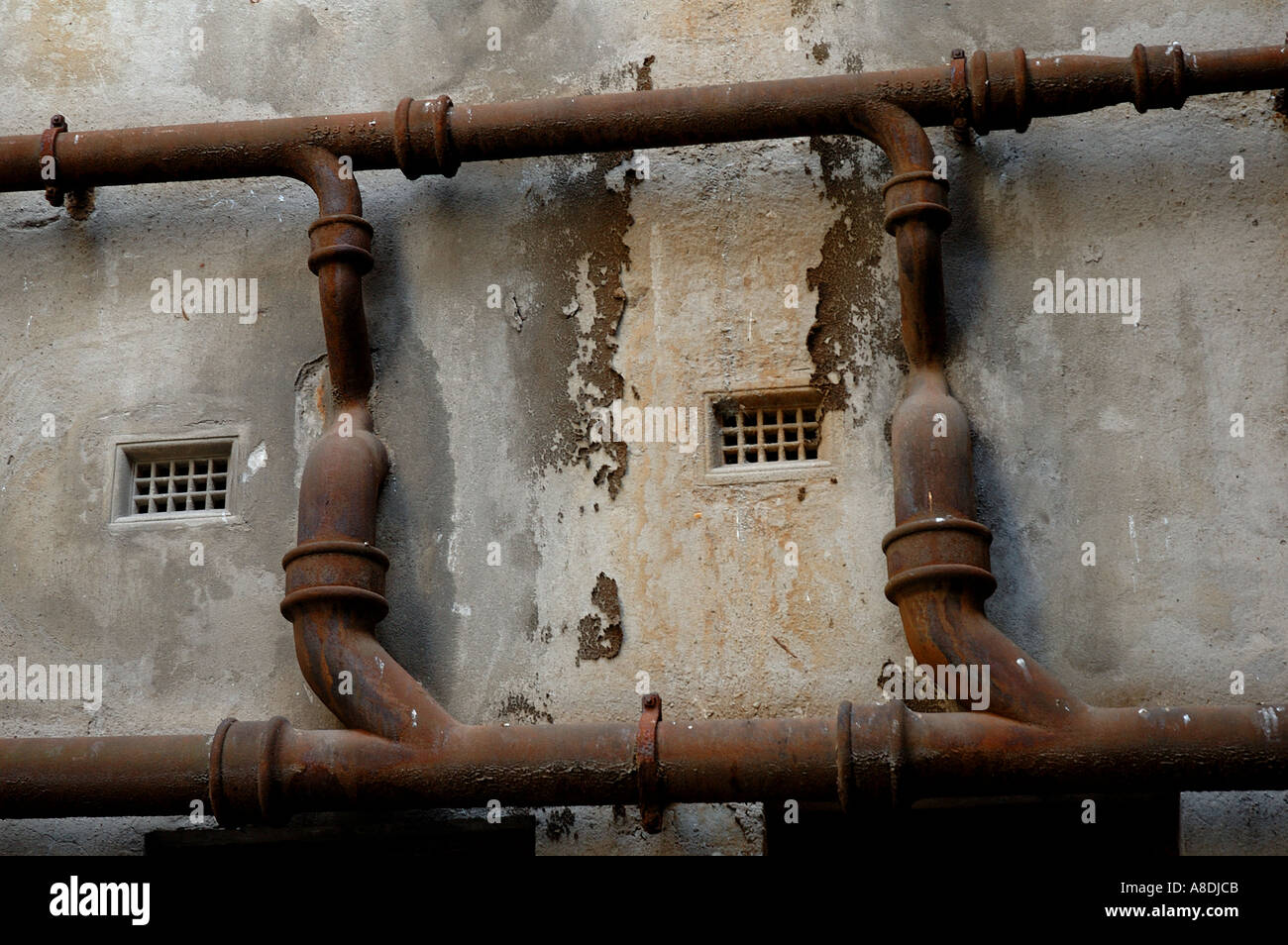 External building sewerage pipes hi-res stock photography and images ...