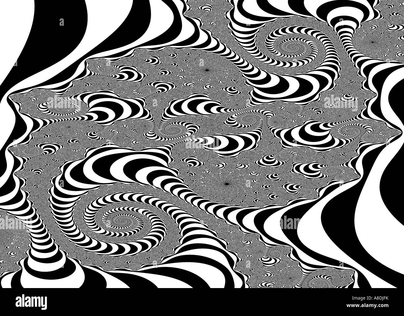 Patterns symmetry fractals Black and White Stock Photos & Images - Alamy